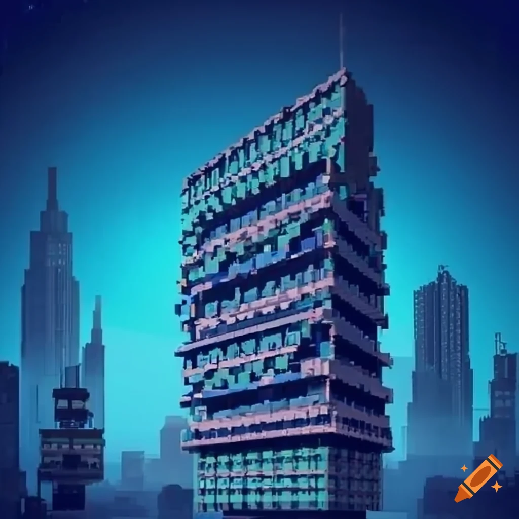 Detailed pixel building