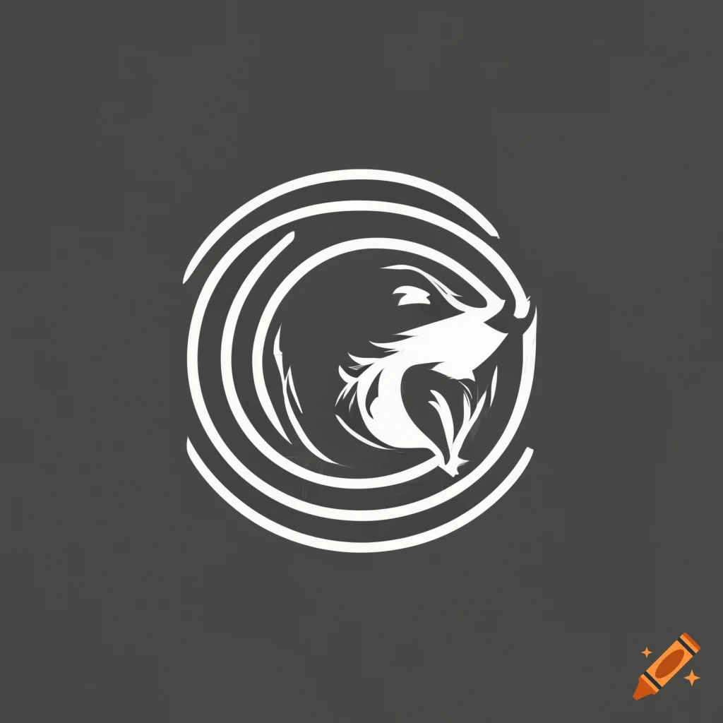 Circular vector wolf logo