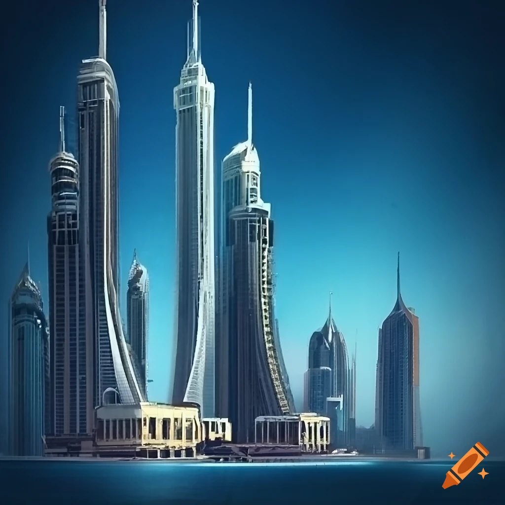 I need a banner with a collection of dubai towers inside dimensions ...