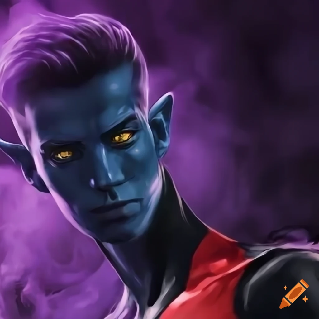 Up close head an torso, Marvel comics, Kodi Smit-McPhee as Nightcrawler ...