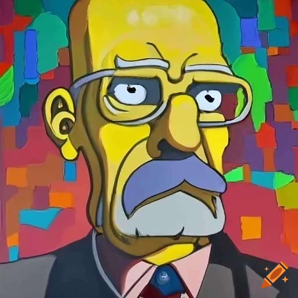 Walter white in the simpsons on Craiyon