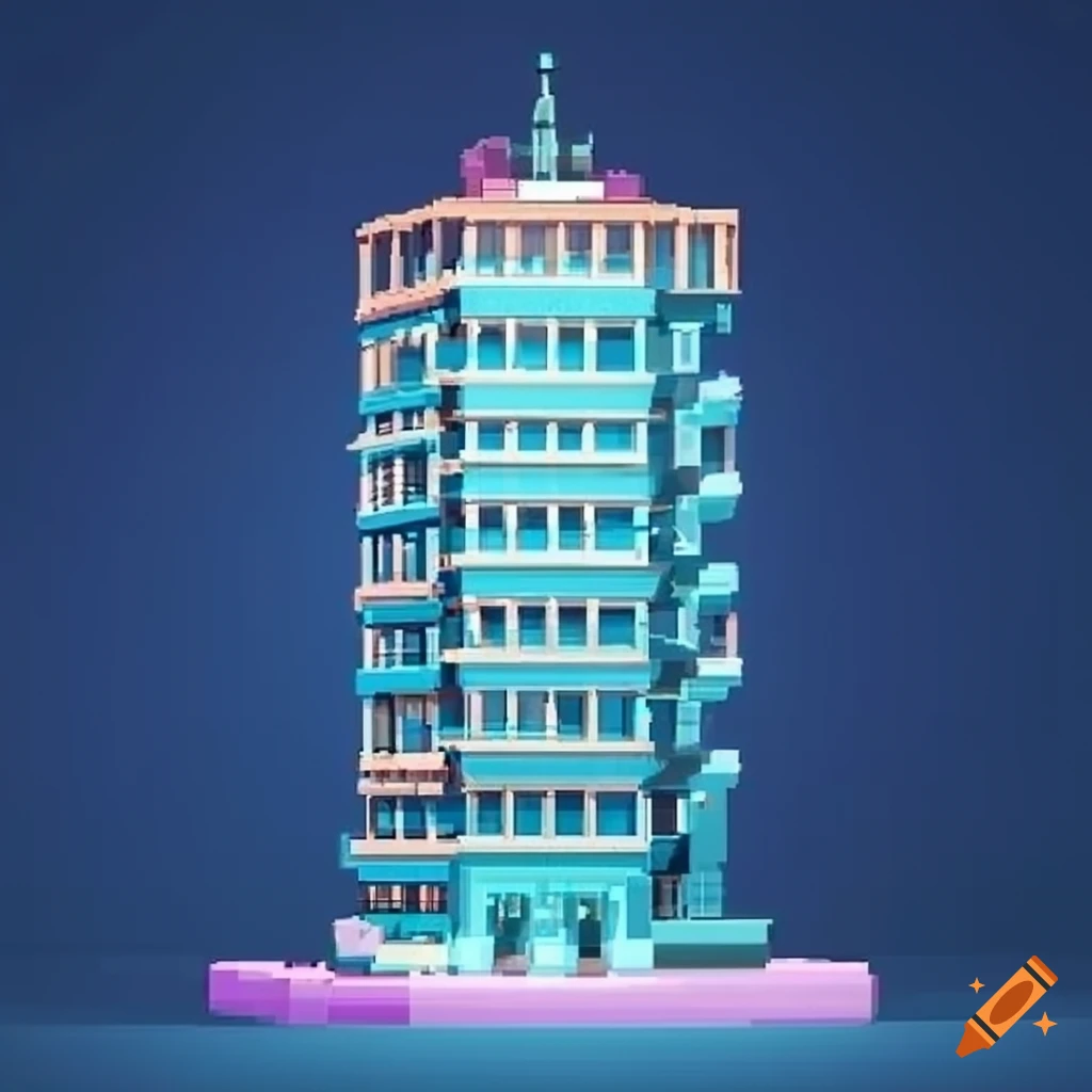 Detailed pixel building