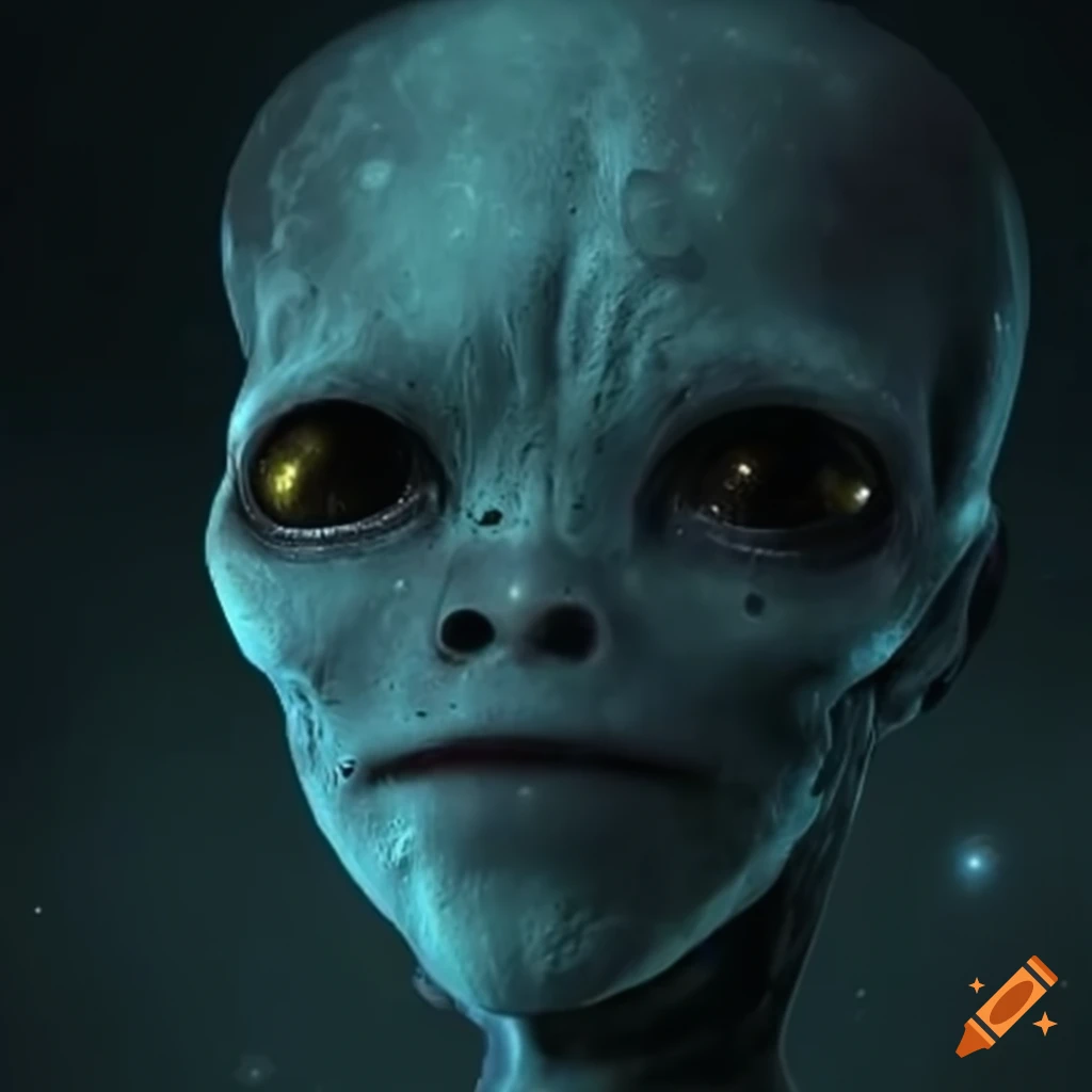 Alien living on moon on Craiyon
