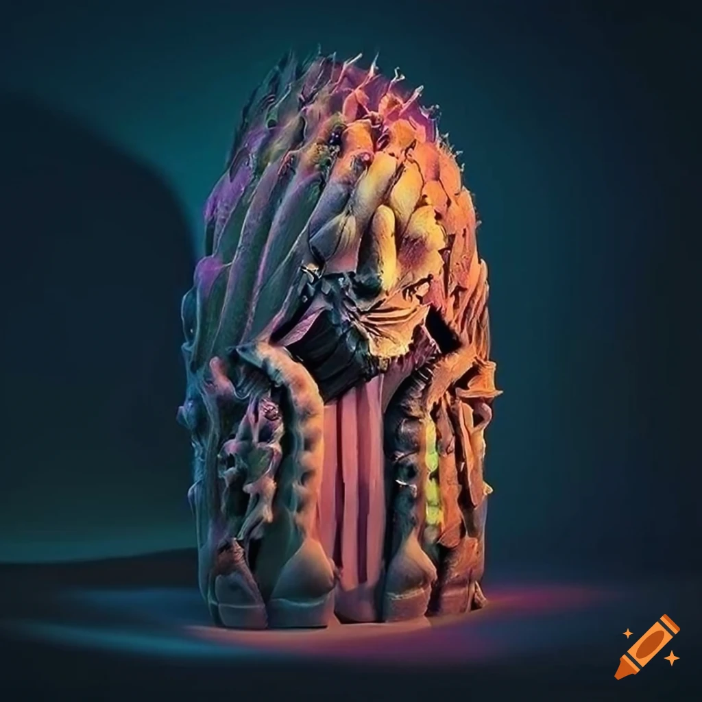 ‘Stave Carvings’-Style, 🌵🎴sculptures, stunning focal-depth, masterful ...