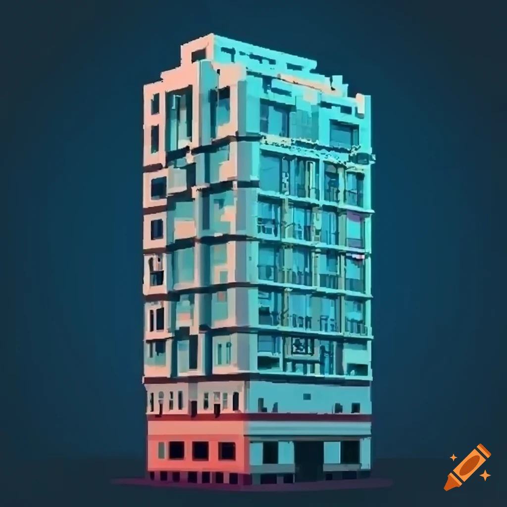 Detailed pixel building