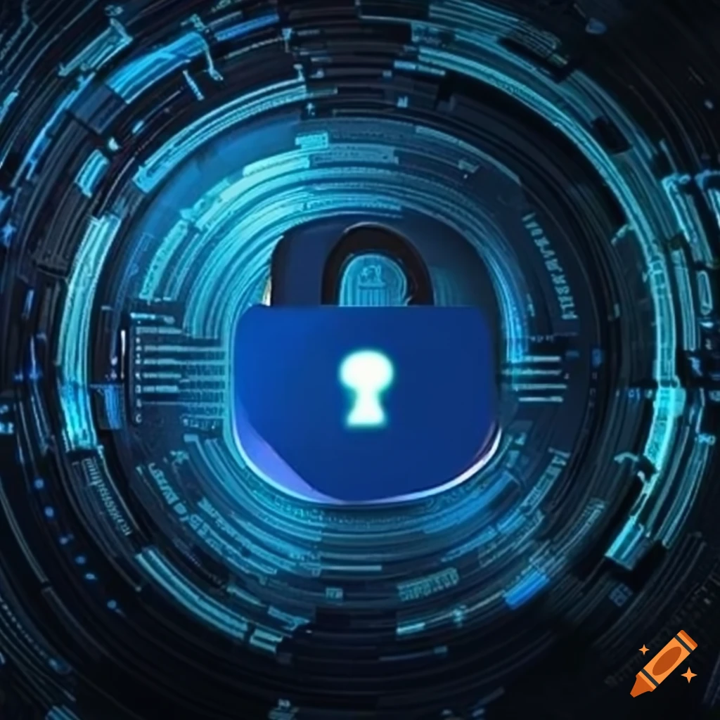 A cybersecurity web protection software with the colors of black and ...