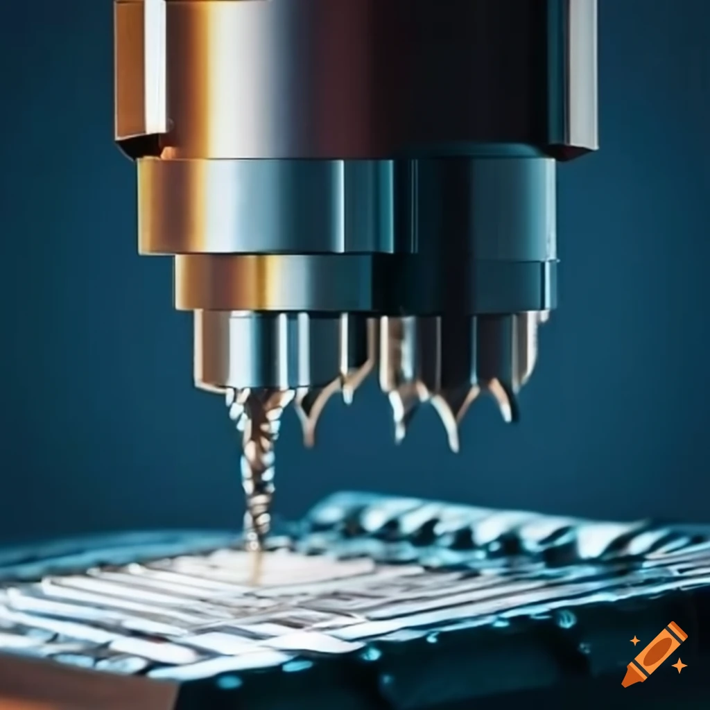 Close up cnc milling