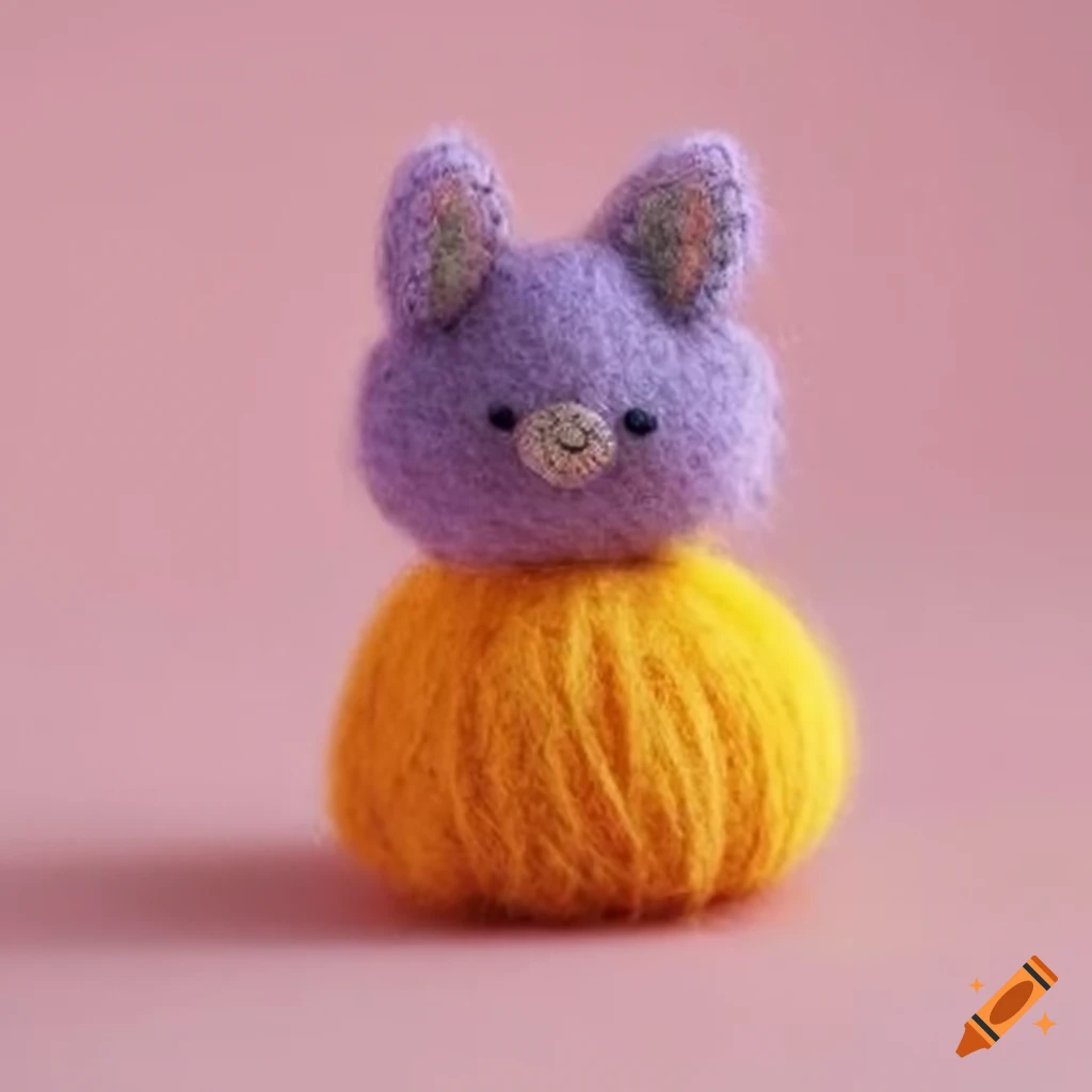 Tiny cute 3d felt fiber toy