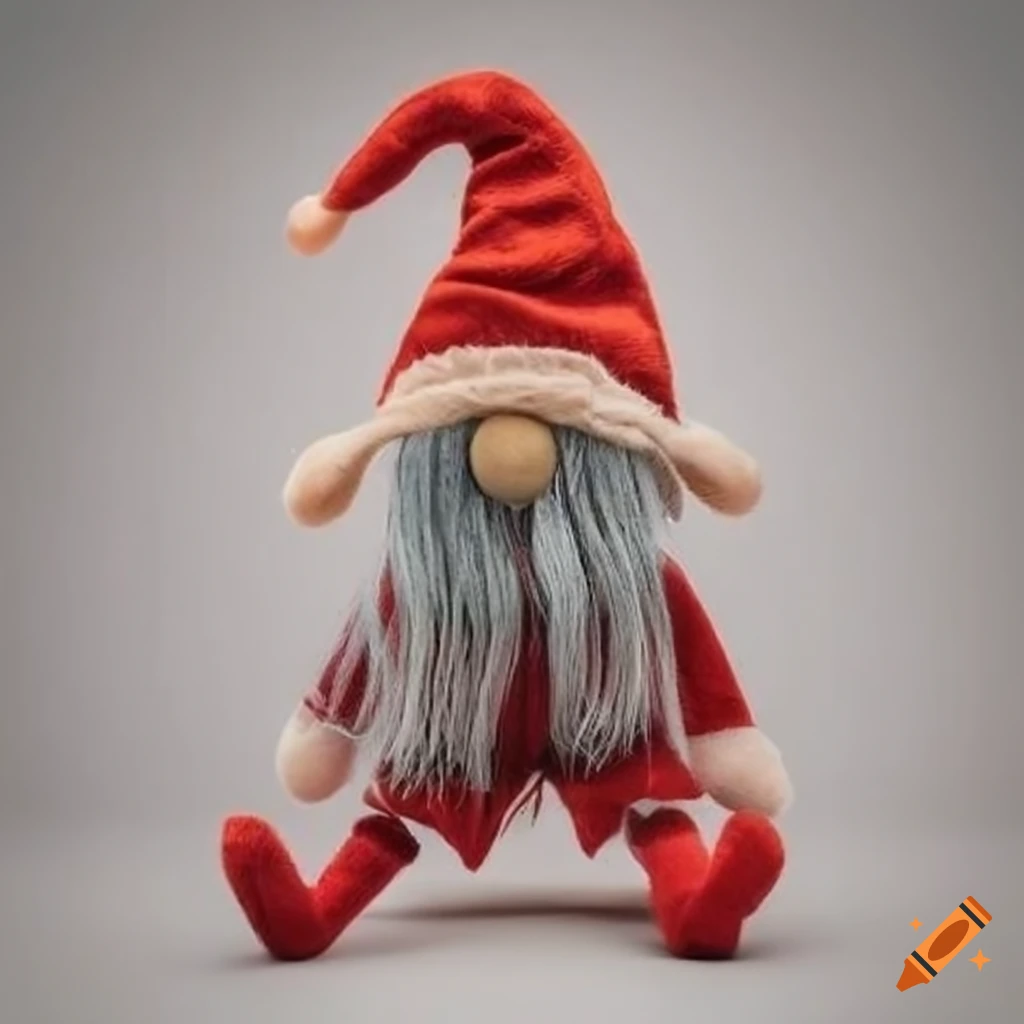 A scandinavian elf plushie with the name 'rowan' on its hat on Craiyon