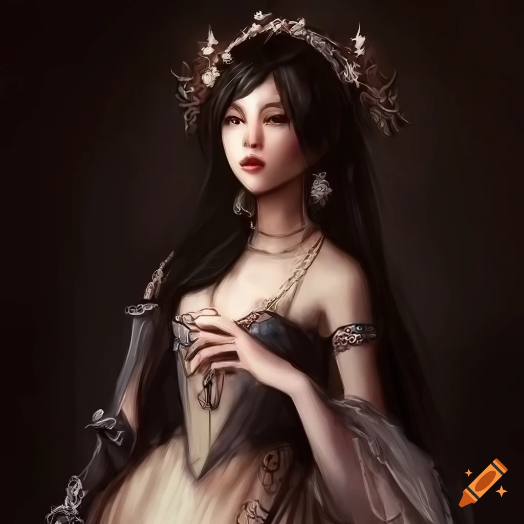Colombian girl artwork inspired by the works of wlop, ydiya, shiwen liu, erak note, gothic ...