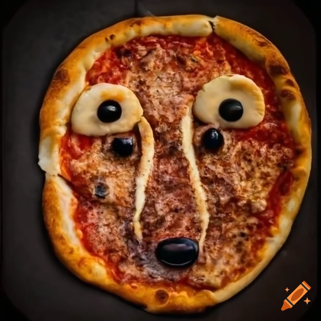 Wolf made out of pizza on Craiyon
