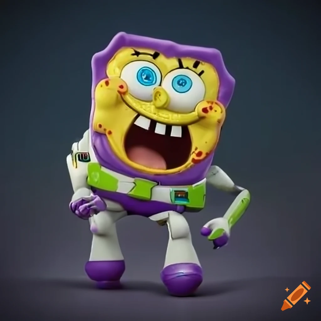 Buzz lightyear mixed with spongebob and spongebob mixed with buzz ...