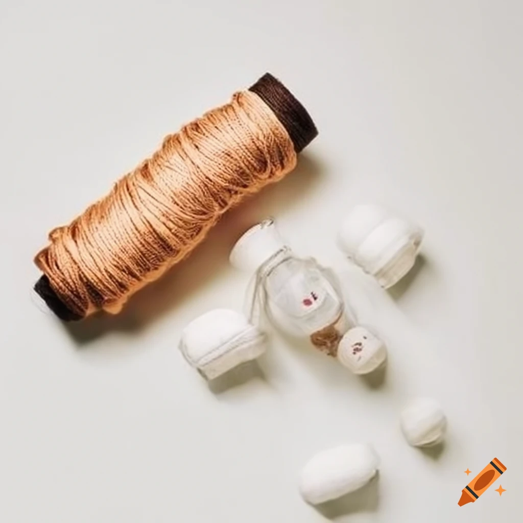 Eco-friendly threads made from recycled PET bottles for sustainable ...