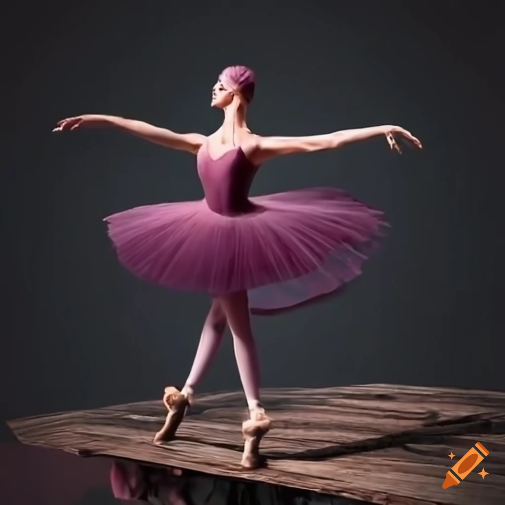 Ballerinas dancing on a wooden bridge