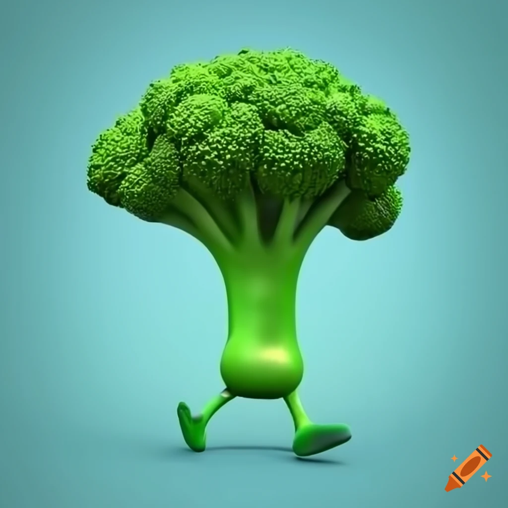 Character broccoli 3d