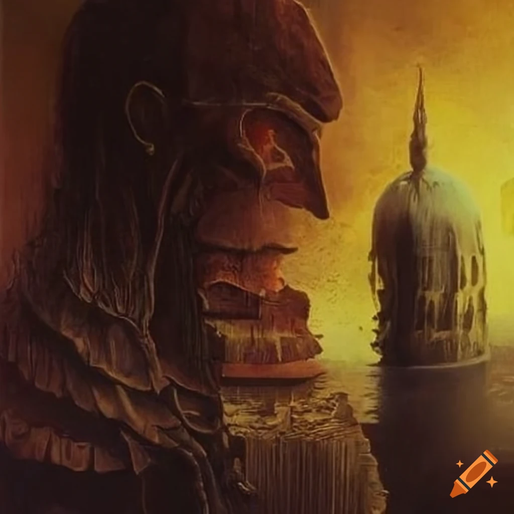 Dehumanization painted by beksinski