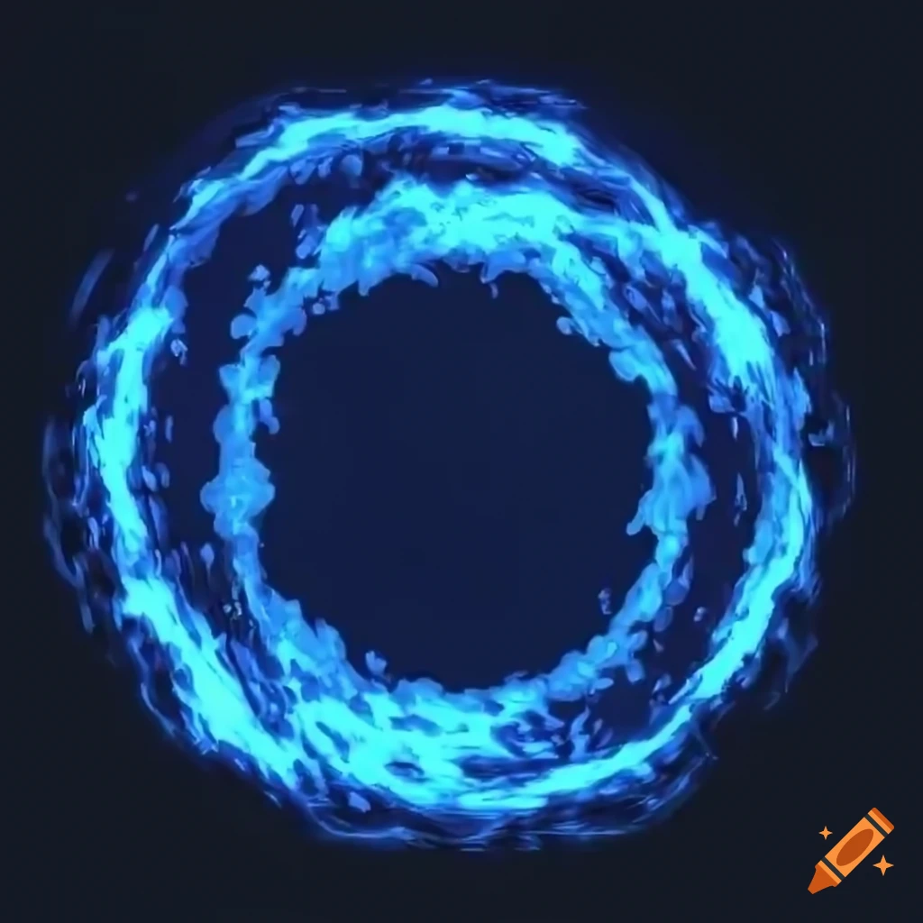 Animated sprite sheet of a pulsating glowing energy circle on Craiyon