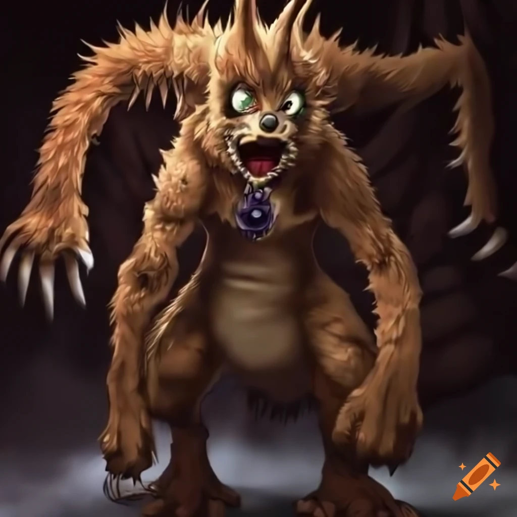 Furry monster with collar, high definition, ultra detailed, anime style ...
