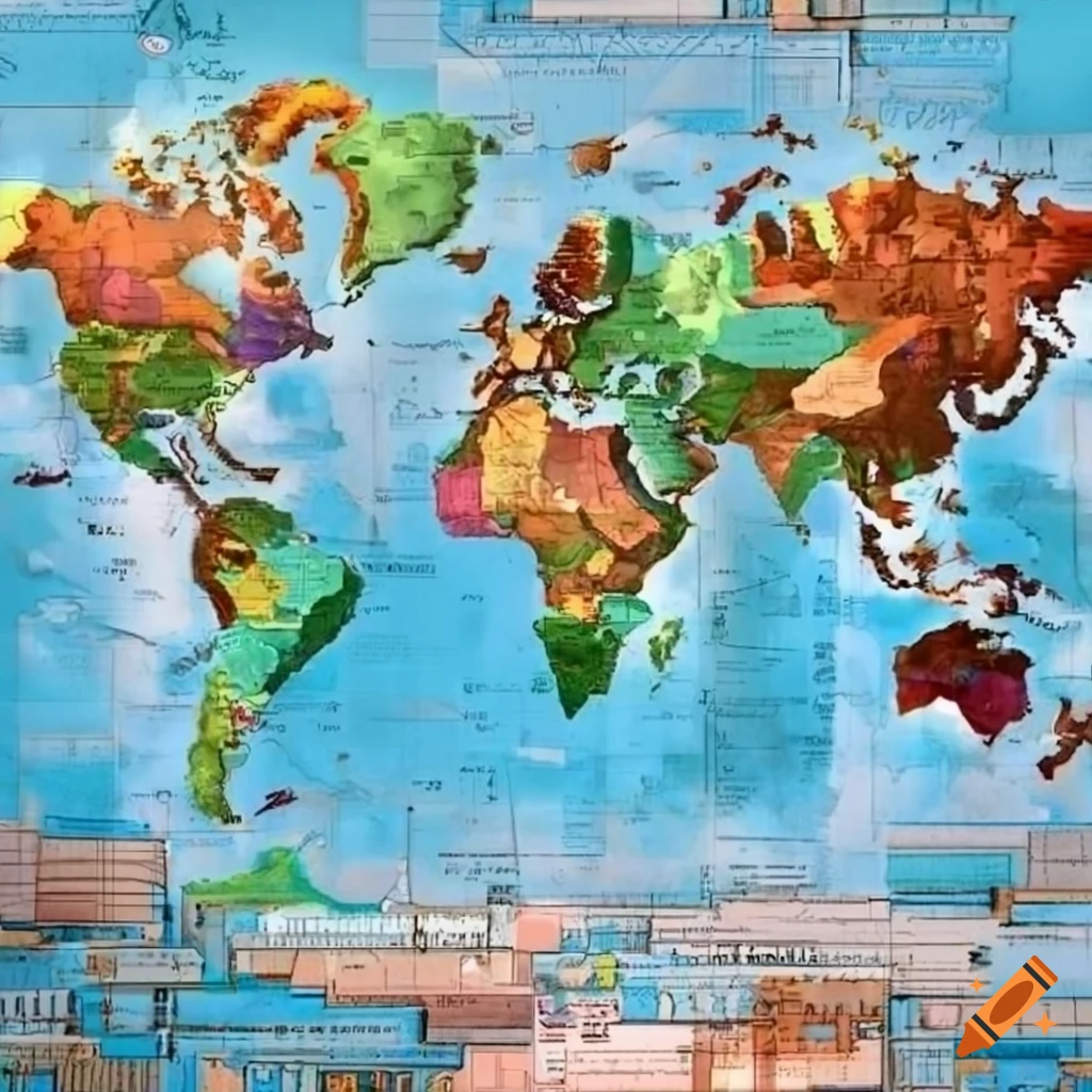 World map on Craiyon