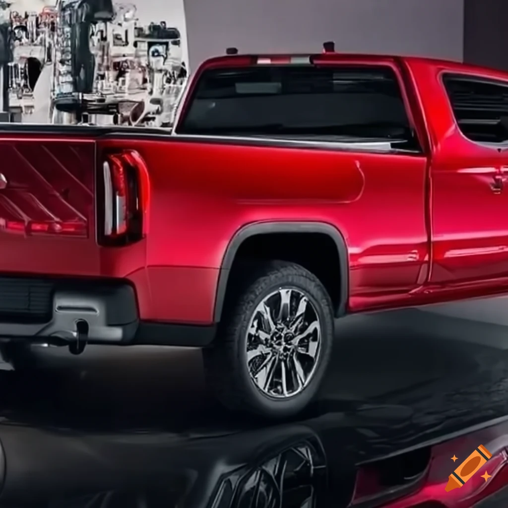 Rear 2022 GMC fancy truck on Craiyon