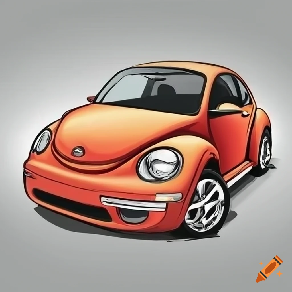 Red Beetle Car Cartoon Car Red Beetle Vector Images (69)