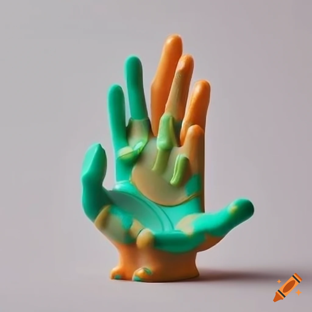 Plastic hand forest on Craiyon