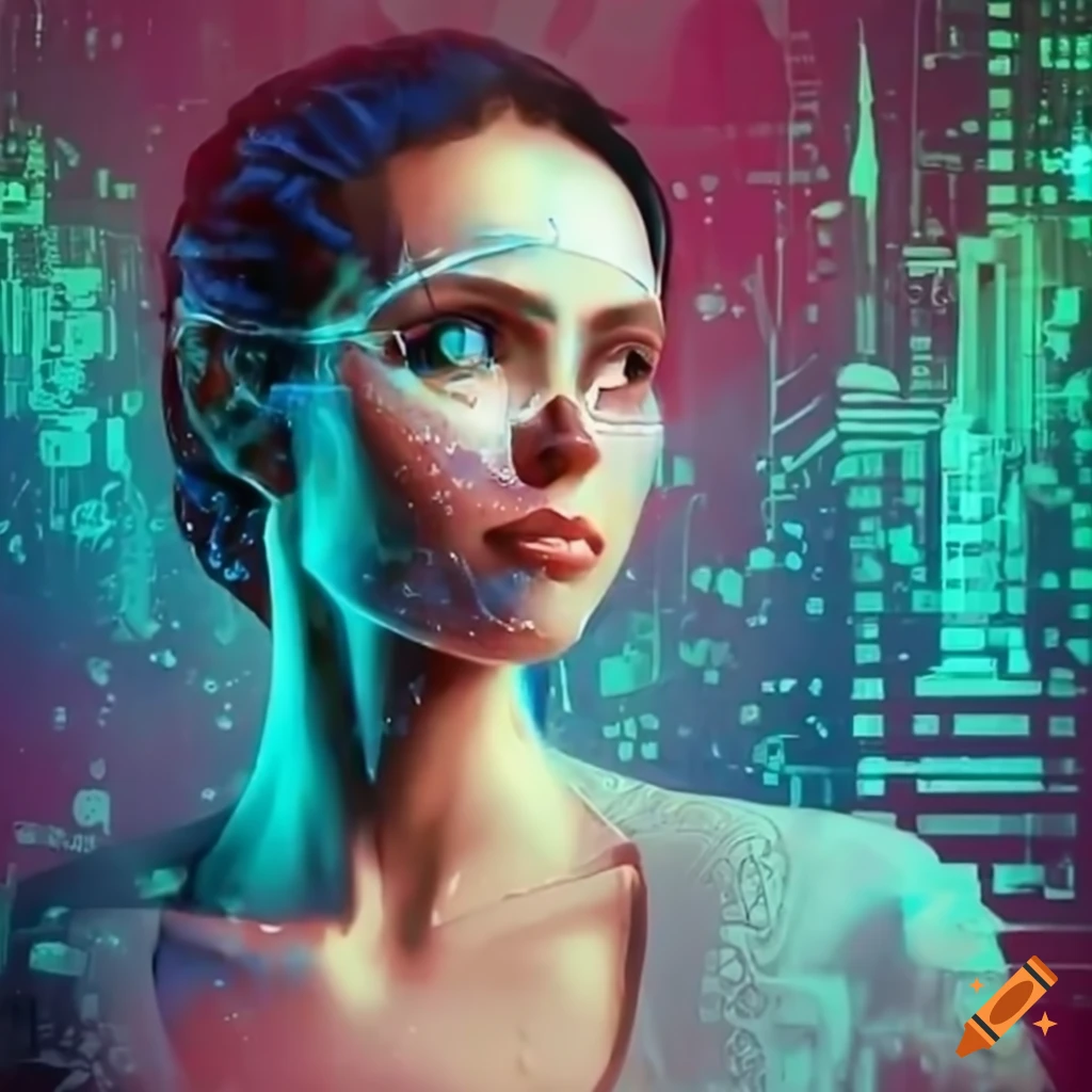 Female data scientist on Craiyon