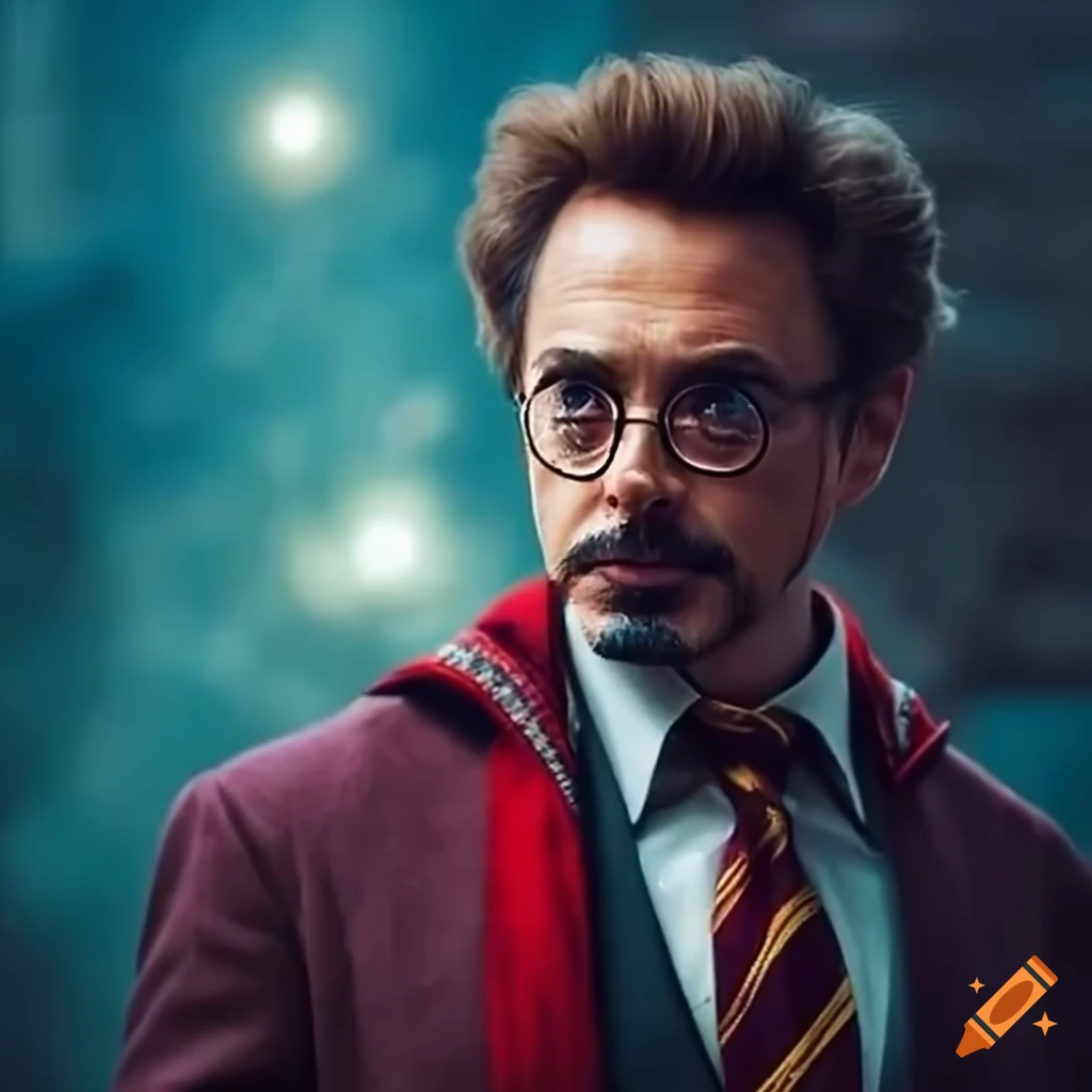 Tony stark meeting harry potter on Craiyon