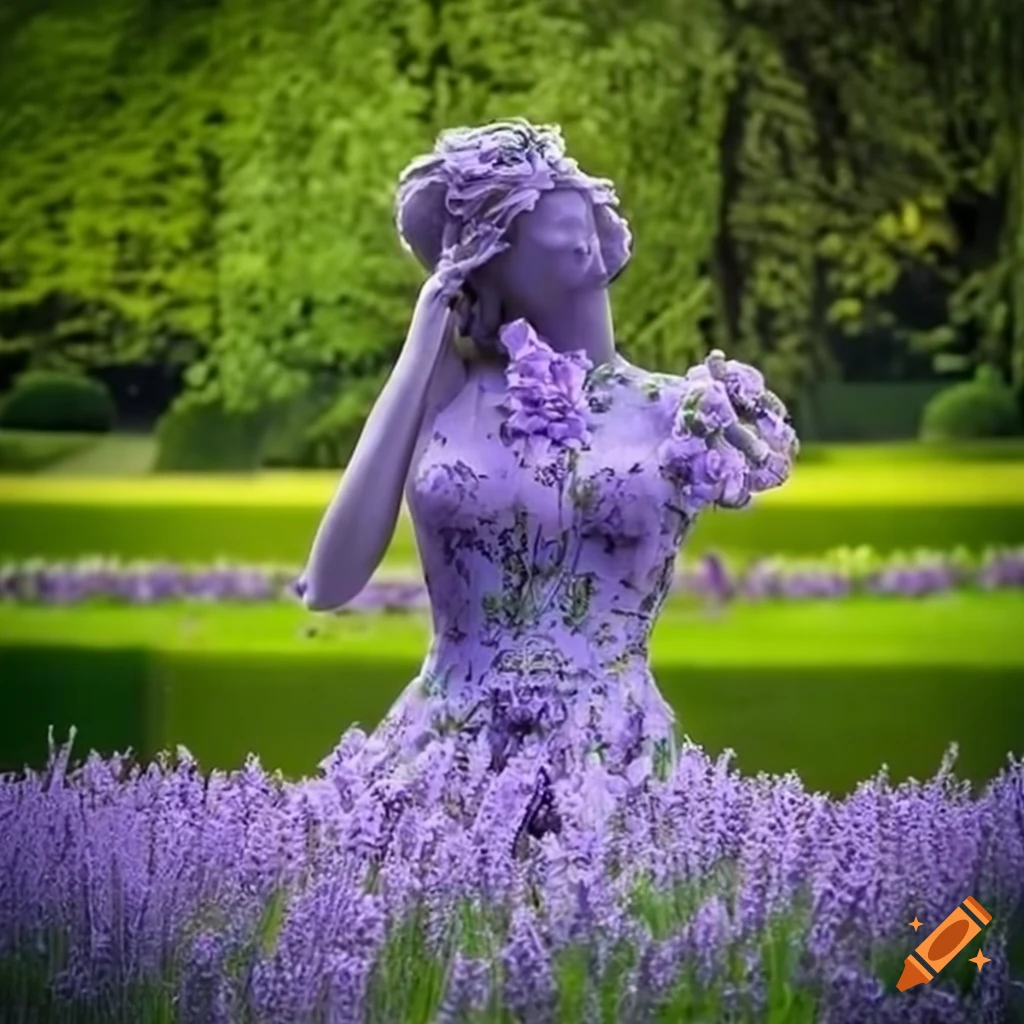 From the Luxembourg Gardens, a Lavender Statue of a Beautiful Blonde ...