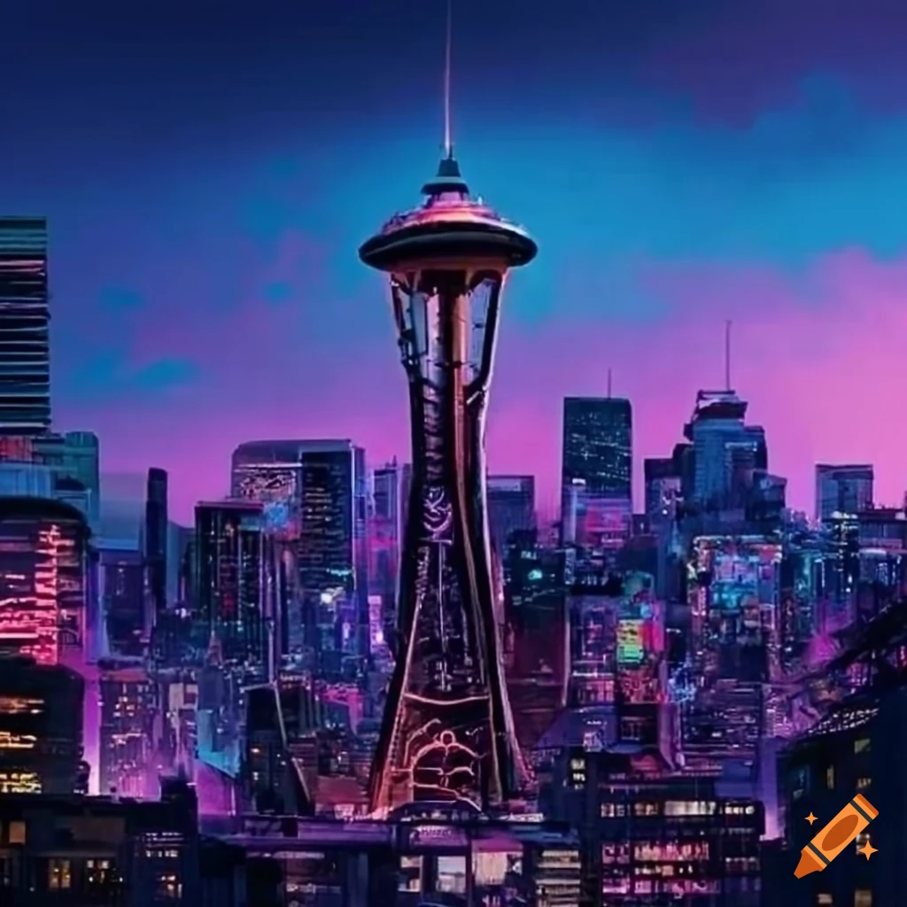Seattle cyberpunk real on Craiyon