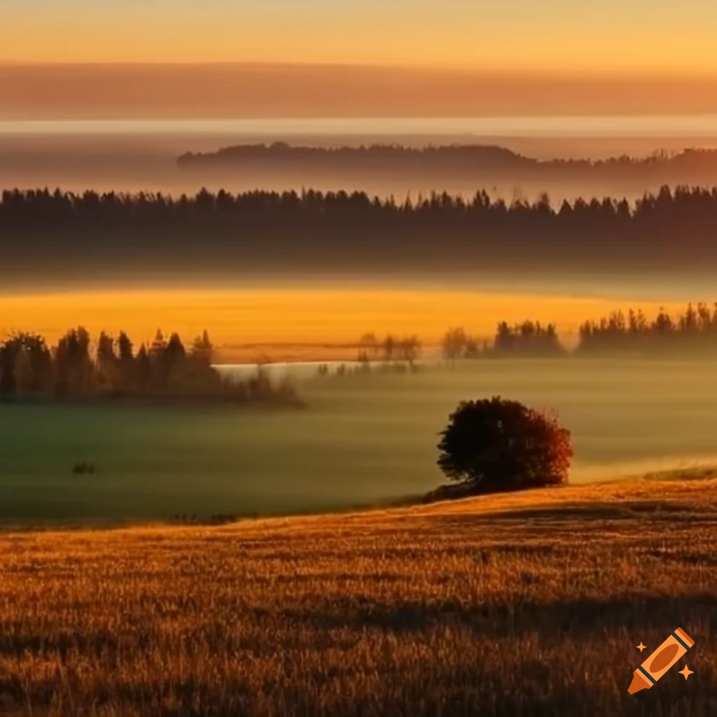 Early morning countryside landscape captured by a skilled photographer