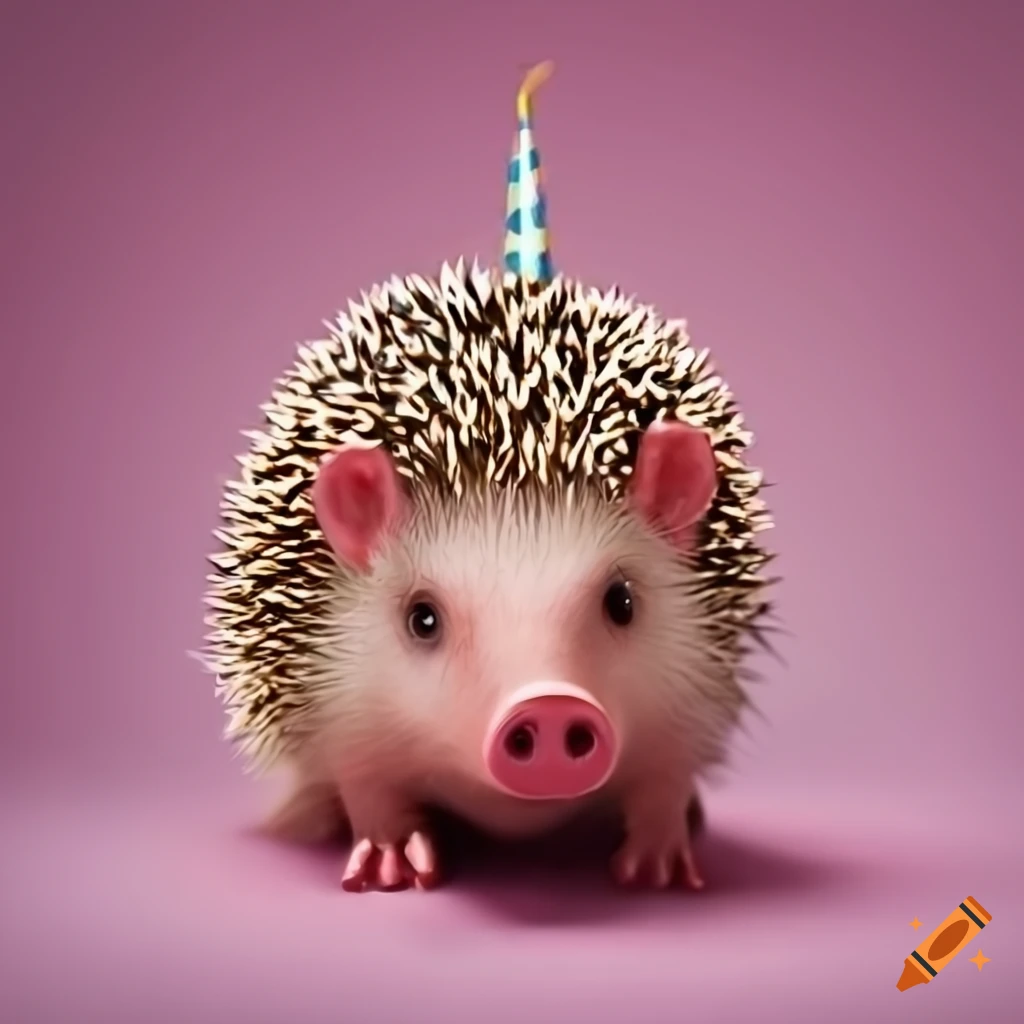 Hedgehog pig birthday