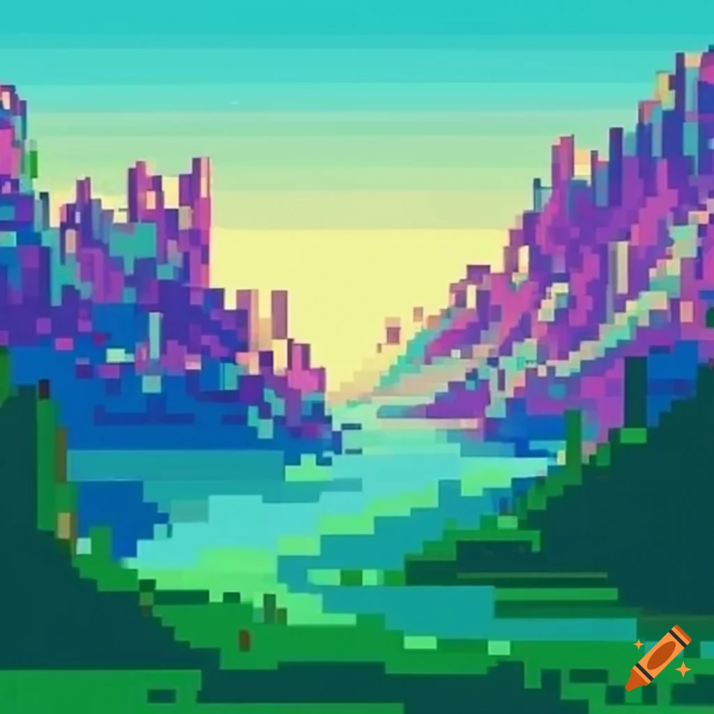 Pixelated landscape