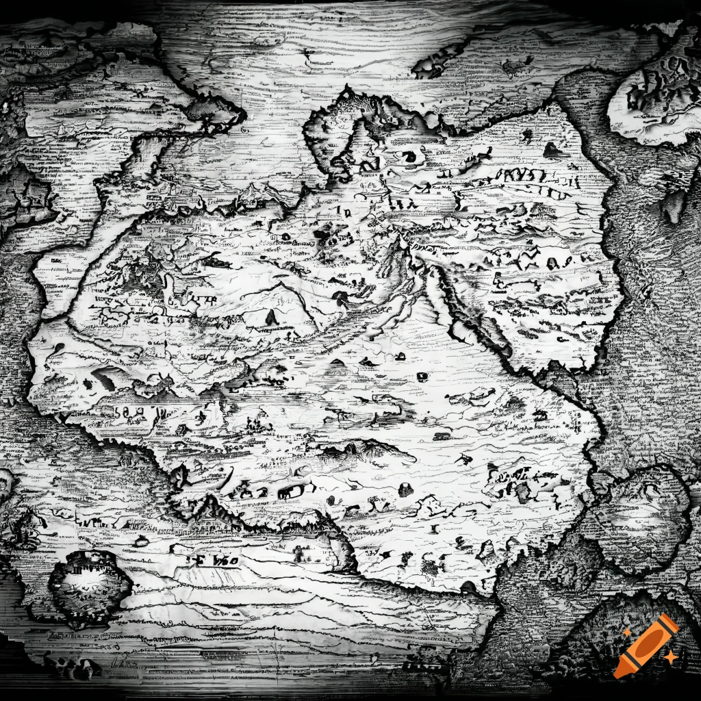 Fantasy map on Craiyon