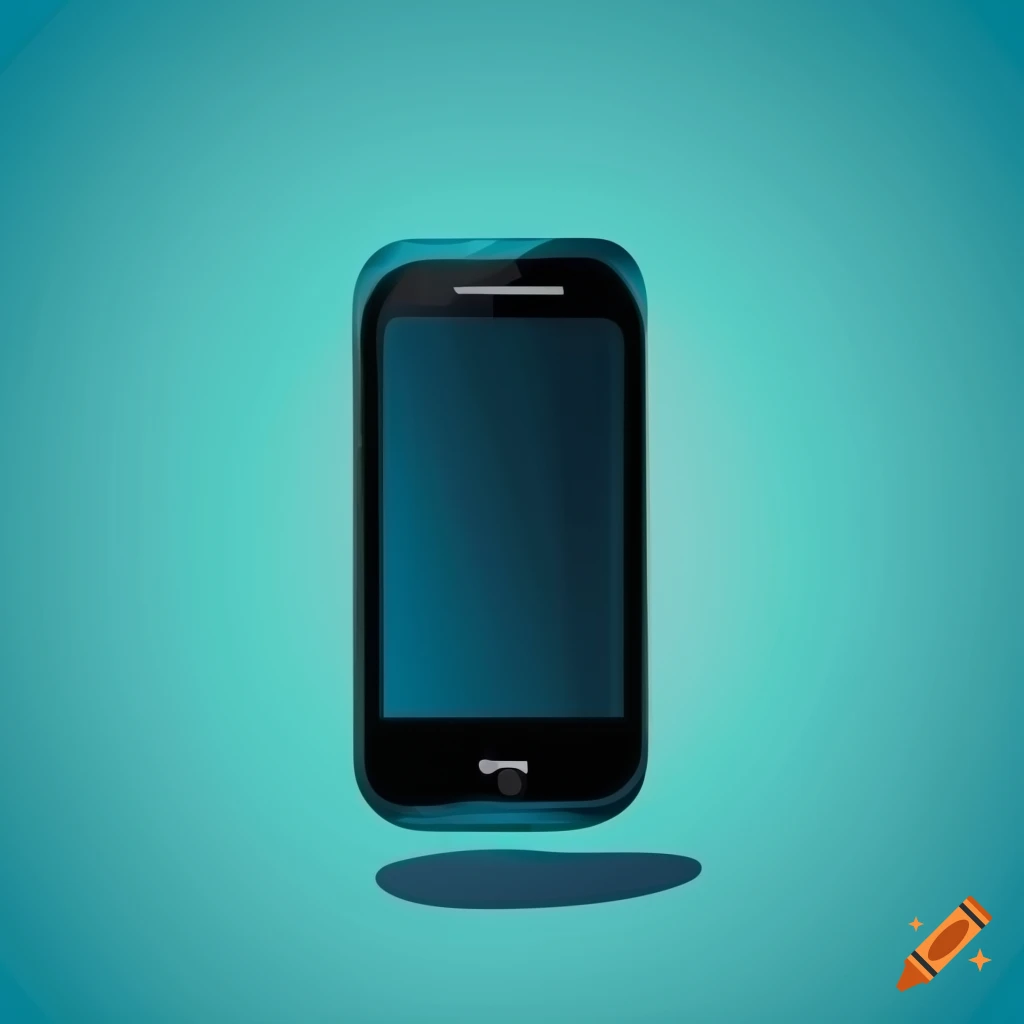 Cell phone vector style illustration bold colors