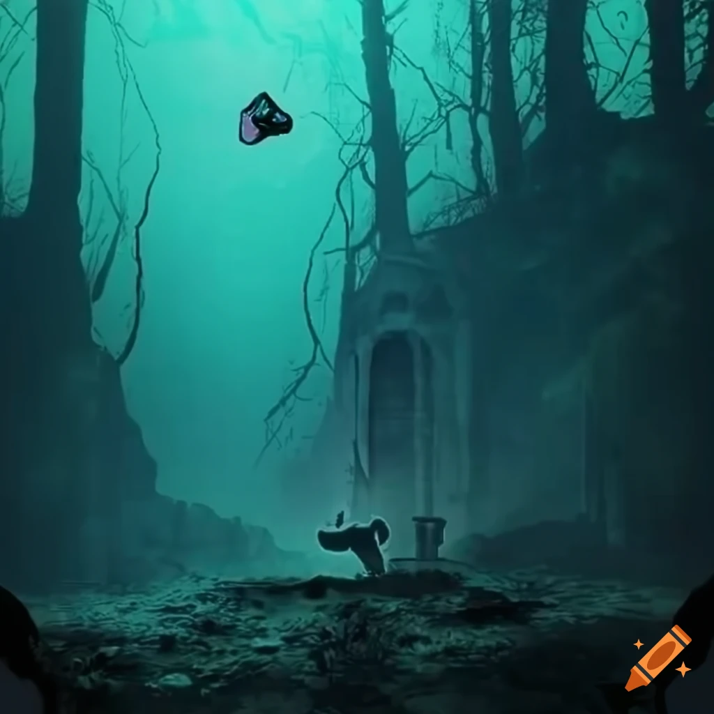 Rge glitch corruption rgb ocean forest graveyard ghost haunted spirit