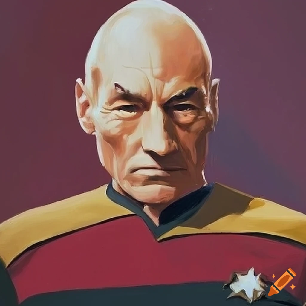 A grand painting in honor of captain picard on Craiyon
