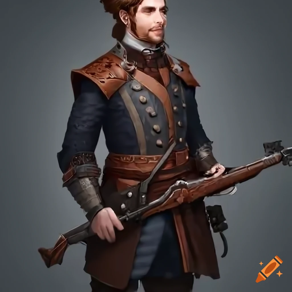 Young handsome dnd male artificer, wearing victorian top-hat and ...