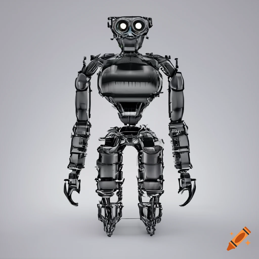 3d object as wireframe of a robot in brutalism style on Craiyon