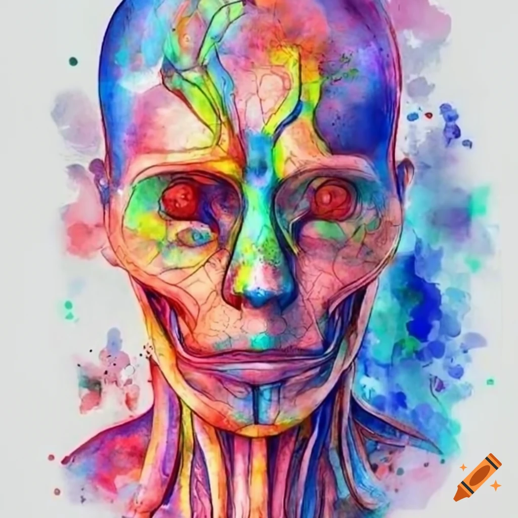 Detailed illustration of human anatomy on Craiyon