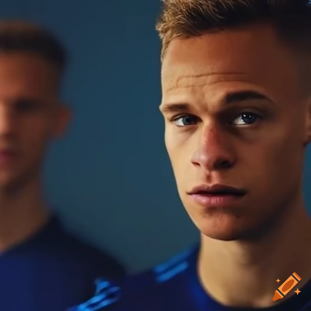 Joshua kimmich with chelsea kit on Craiyon