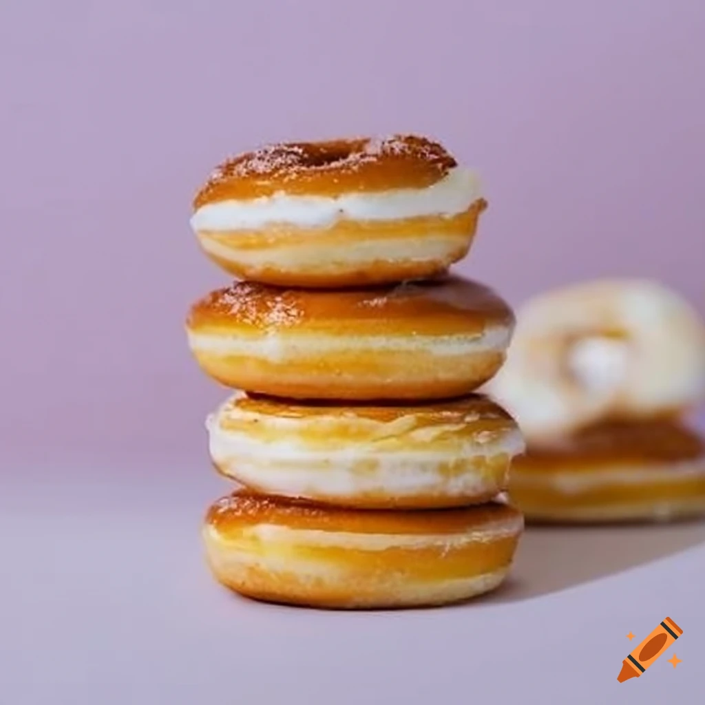A stack of 3 sugar donuts
