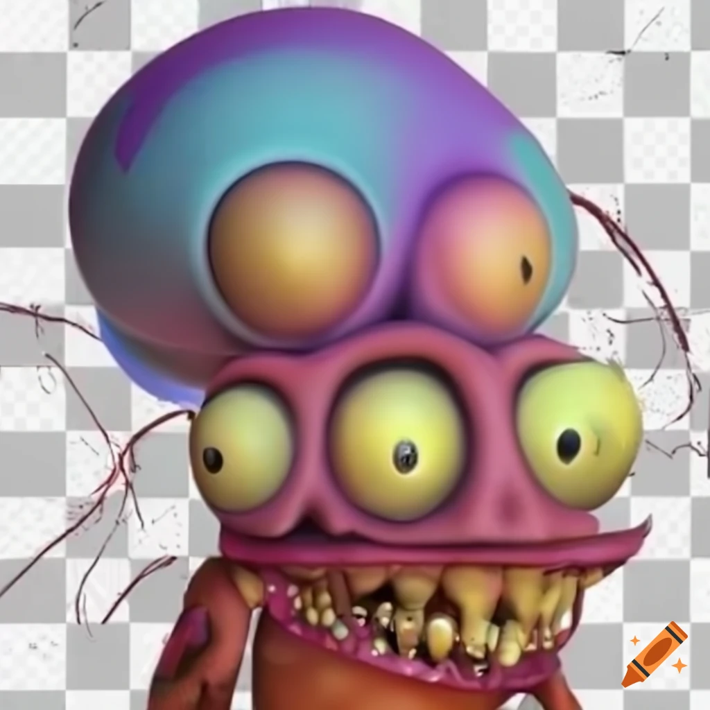 Cartoon weird 3d png