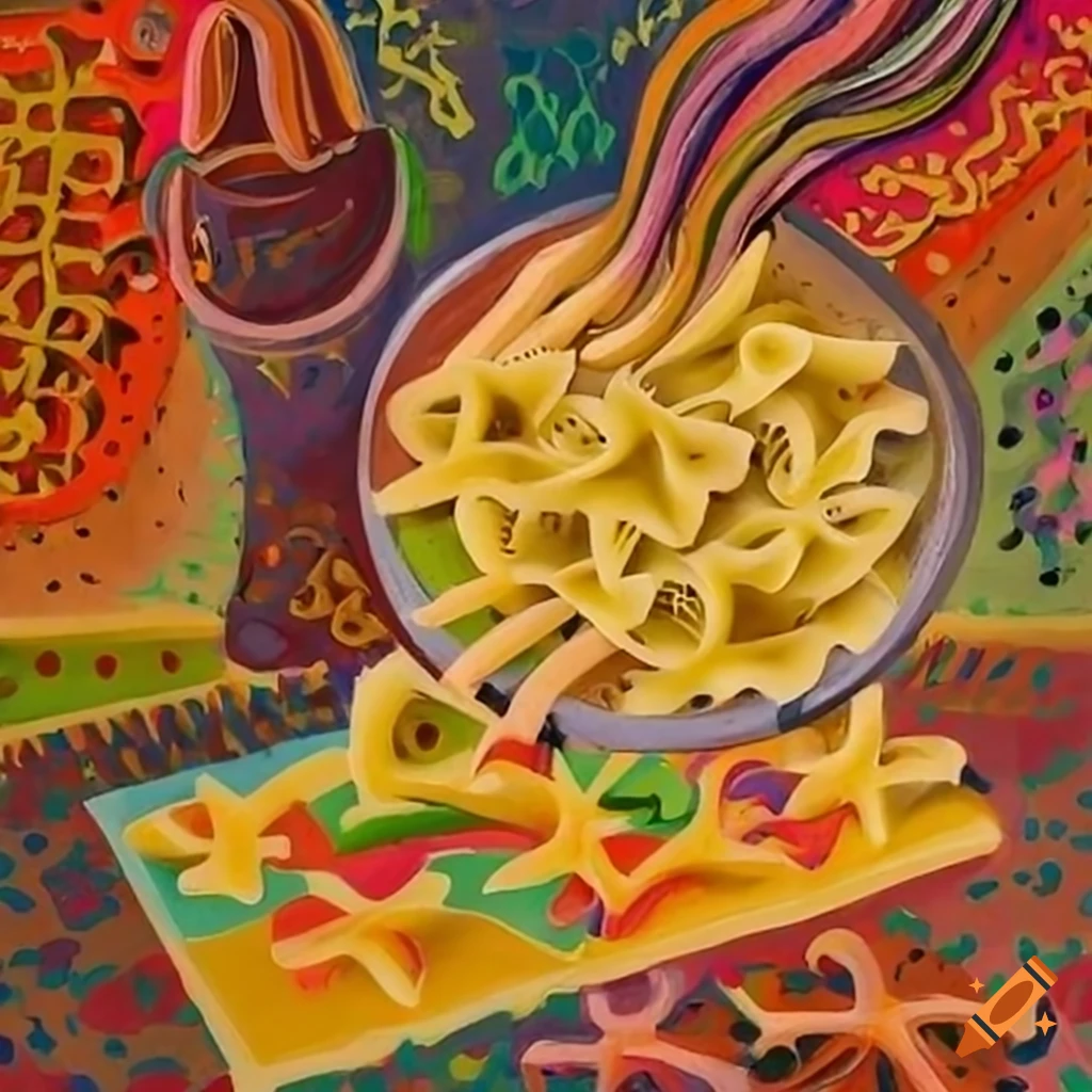 Title: "Fleeting Pasta" Description: The artwork features a vibrant ...