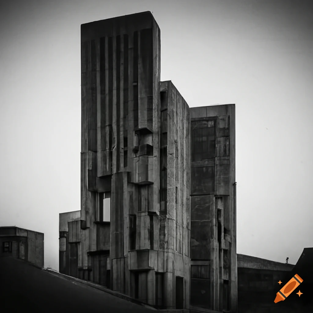 Terrifying brutalist-style building