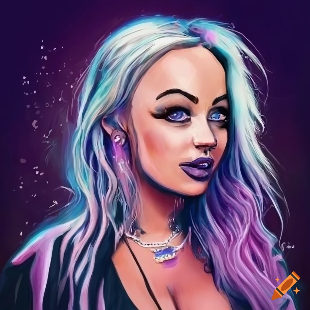 Portrait of liv morgan, cartoonish on Craiyon