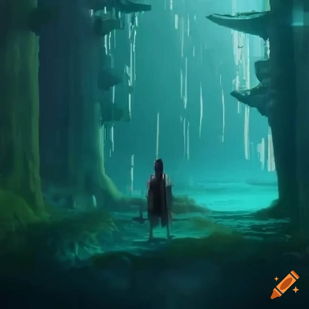 Rge glitch corruption rgb ocean forest graveyard