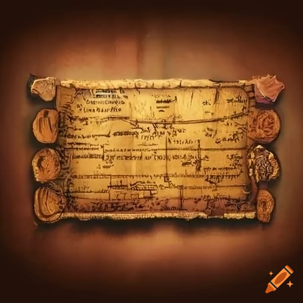 Long treasure map in centre