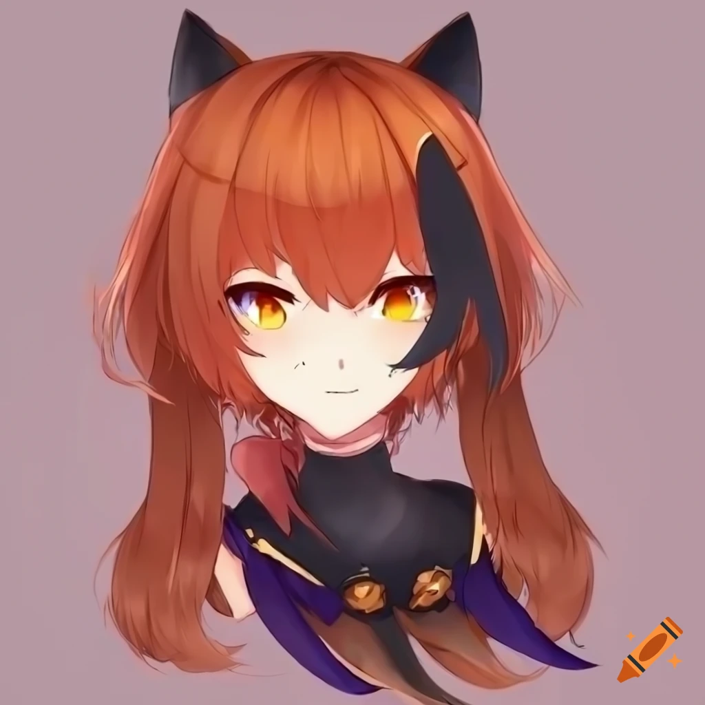 Giant Fox Witch vtuber, Dark orange Hair, Big Fluffy Tail , Cute,Full ...