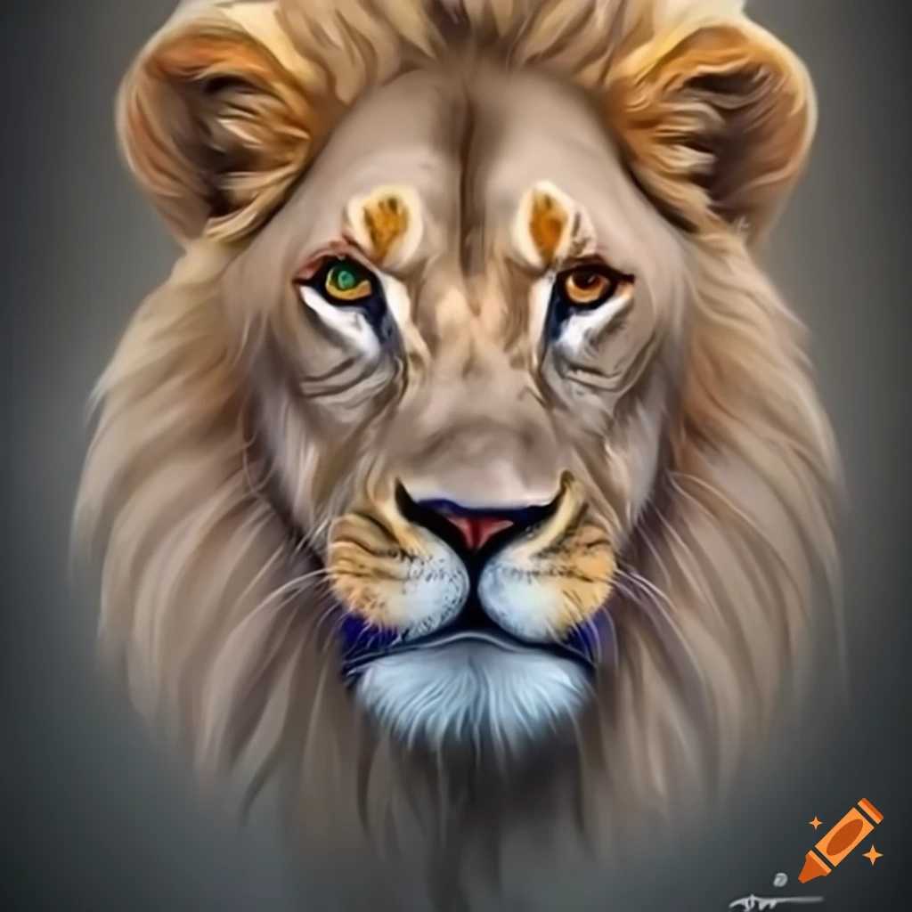 Realistic Lion Face Paint